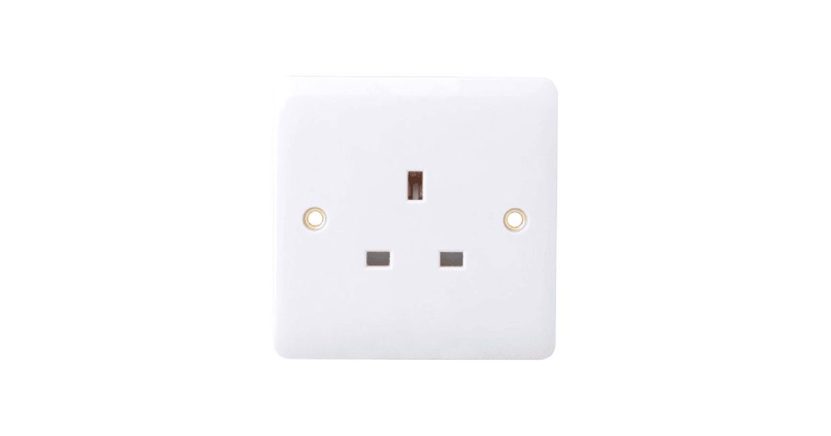 Iona 13 Amp 1 Gang Slimline Unswitched Socket