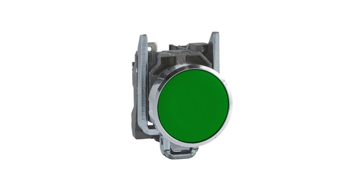 Telemecanique Green Pushbutton Flush 1 N/O Panel Mounted XB4 BA31
