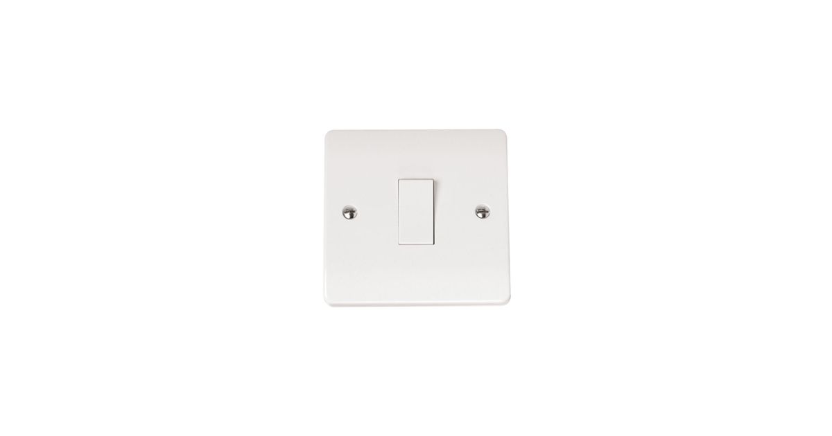 Click Mode 10A 1-Gang Switch - Polar White