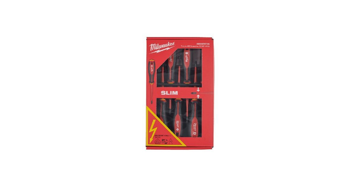Milwaukee Tri-Lobe VDE Screwdrivers PZ Set - 7 Pieces