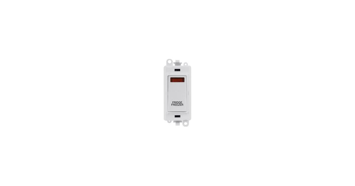 Click 20A DP Switch Module White- Fridge Frezzer