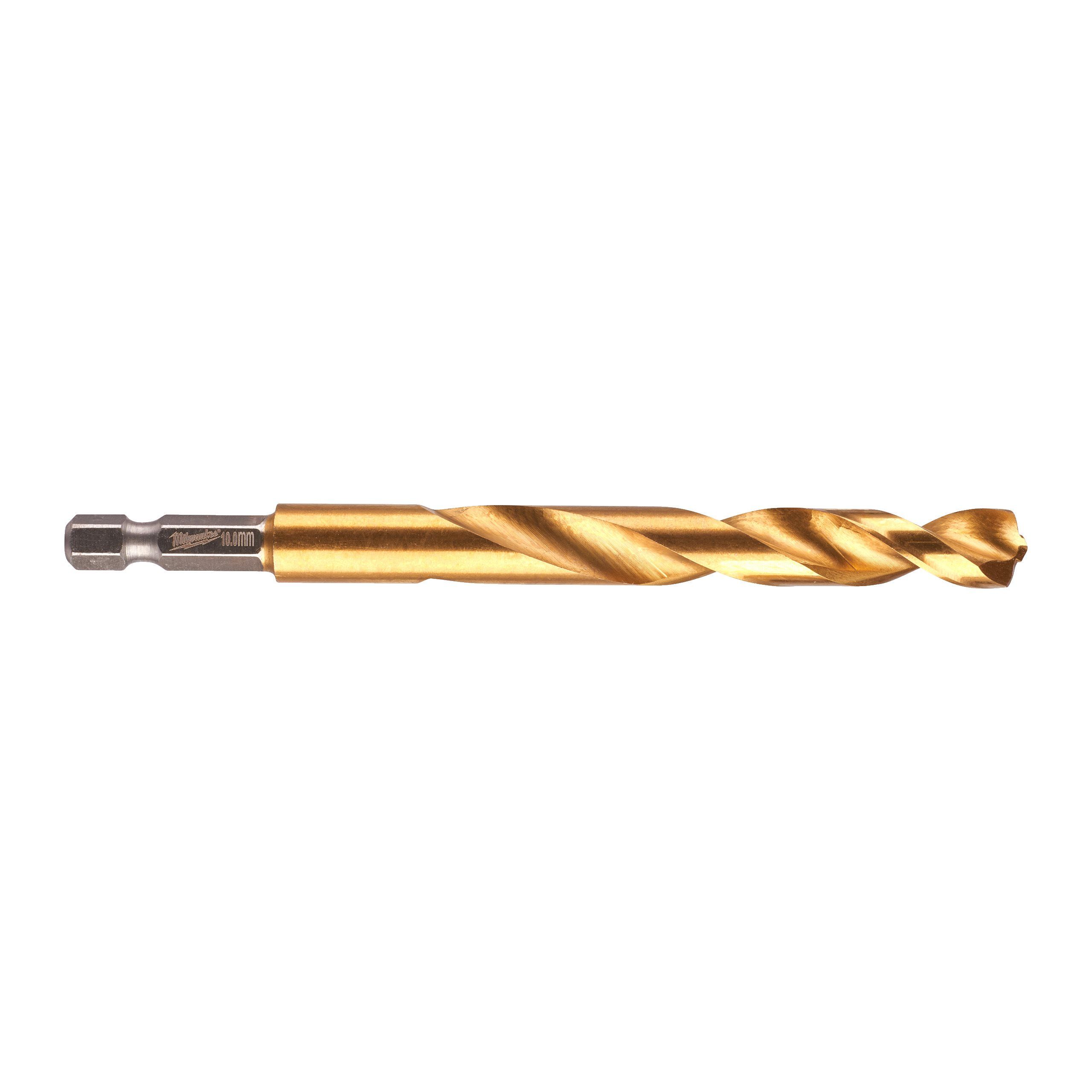 RED HEX Shockwave HSS-TiN 10mm Metal Drill Bit | Impact Rated | Quad ...