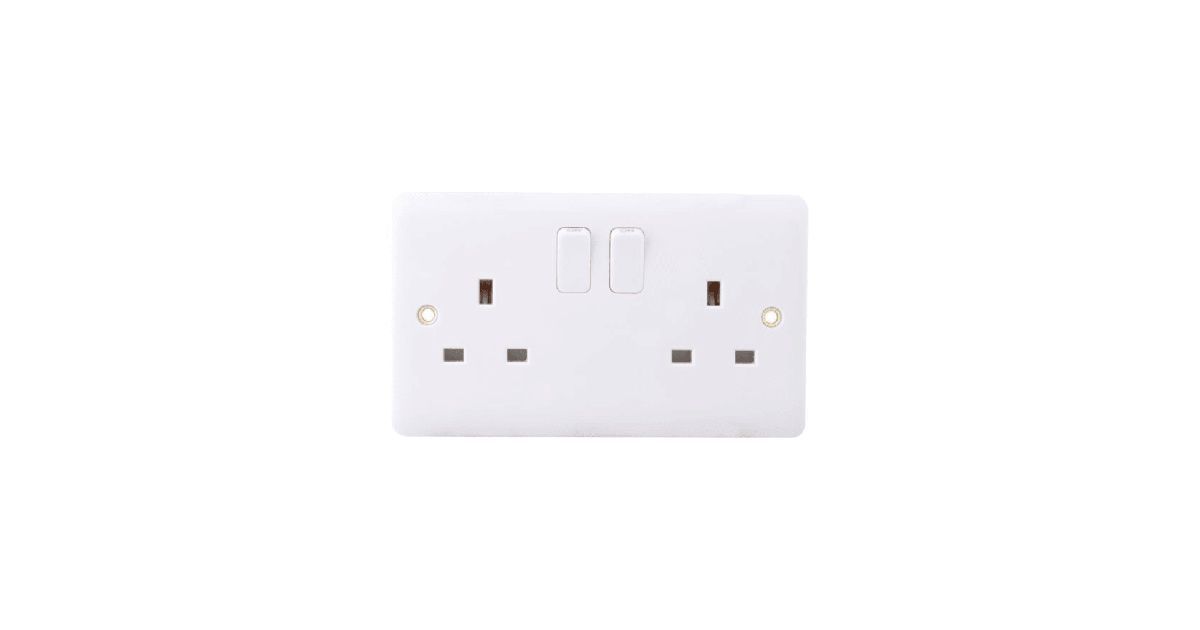 Iona 13 Amp 2 Gang Double Pole Switched Socket