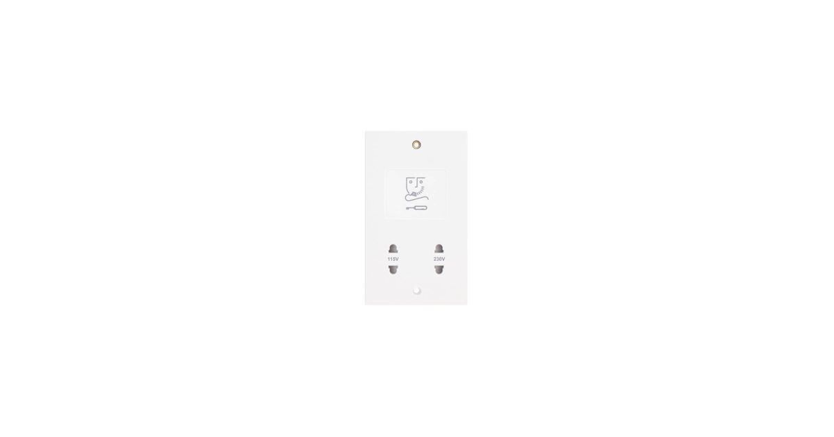 Selectric Shaver Socket 2G white Safety Transformer