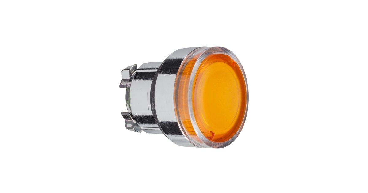 Telemecanique Zb4bw35 Orange Illuminated Pushbutton Head 22mm