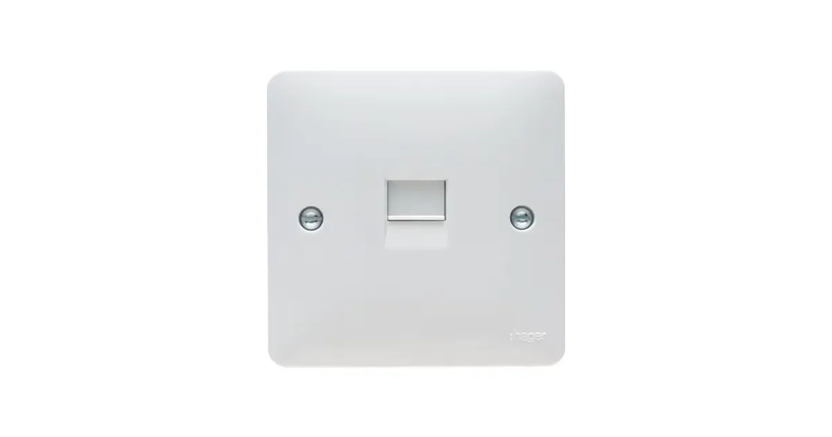 Hager RJ11 Socket, White
