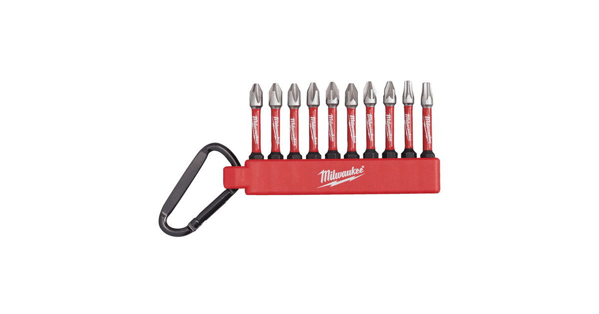 Milwaukee SHOCKWAVE™ 10 PC Impact Duty Bit Set with Carabiner
