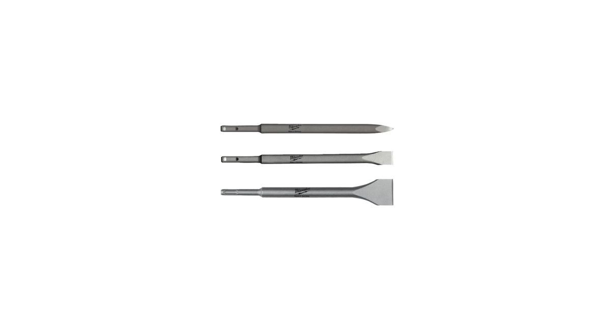 SDS Plus Chisel Set (3-Piece) - Concrete, Masonry, Demolition